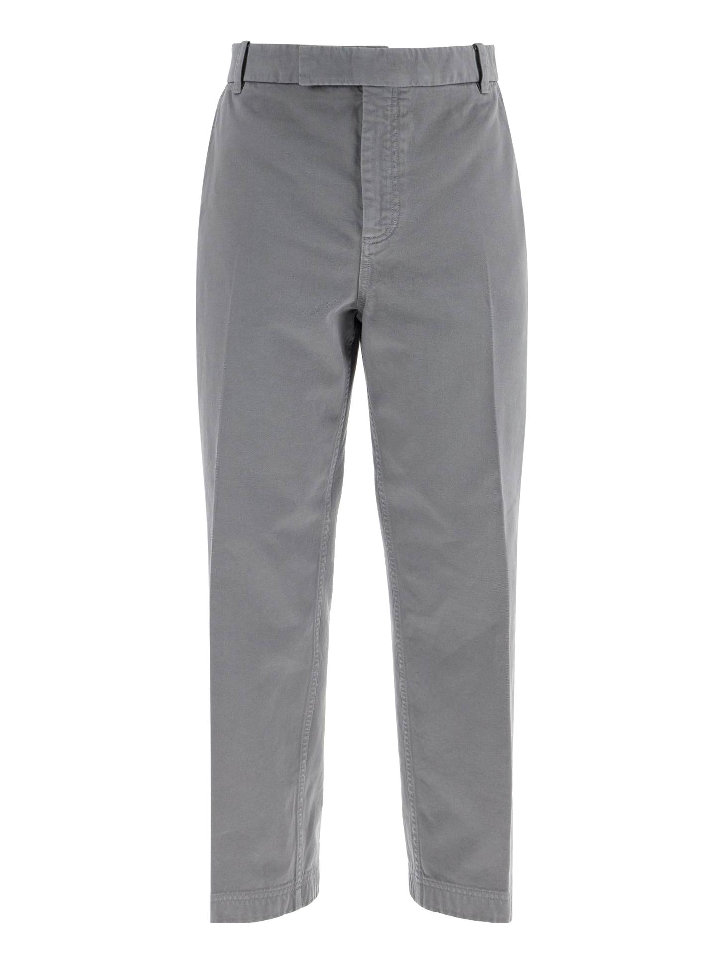 THOM BROWNE Thom Browne Tapered Leg Chinos with Pressed Crease